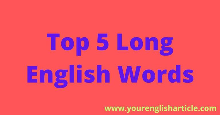 Top 5 Long English Words By Zahid Sir | Sentence Examples | English By ...